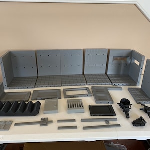1:12 Scale Modular External Wall System for Extending GI Joe Base STL ...