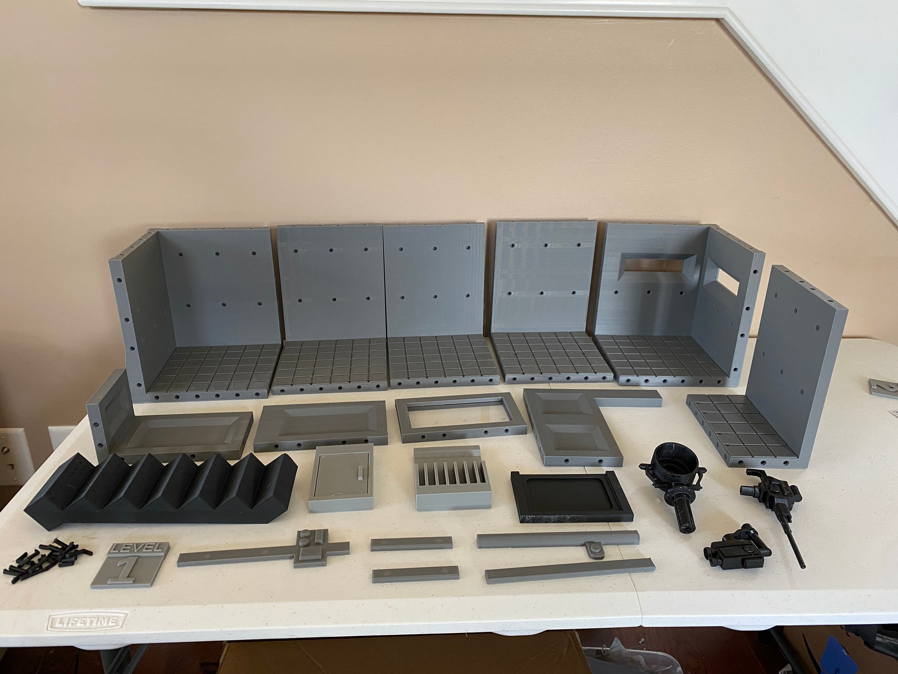 1:12 Scale Modular External Wall System for Extending GI Joe Base STL ...