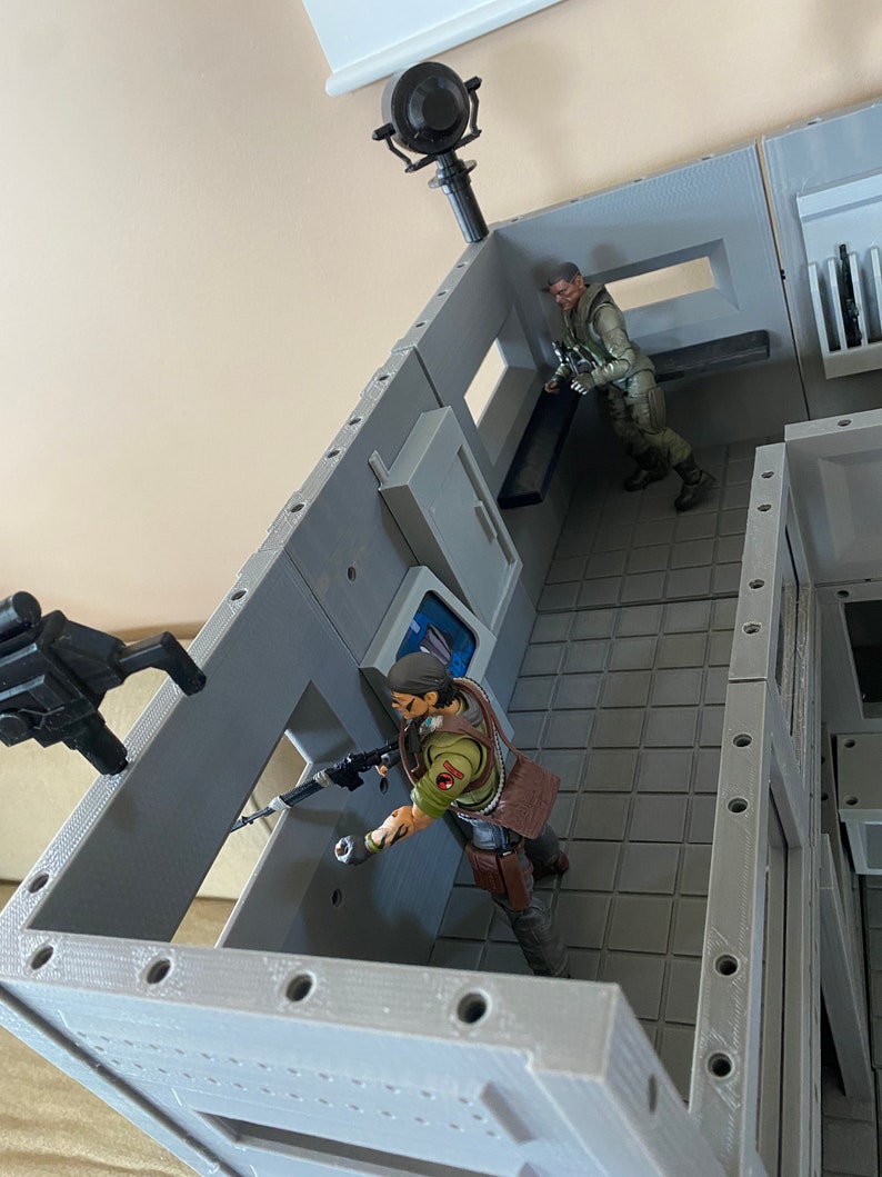 1:12 Scale Modular External Wall System for Extending GI Joe Base STL ...