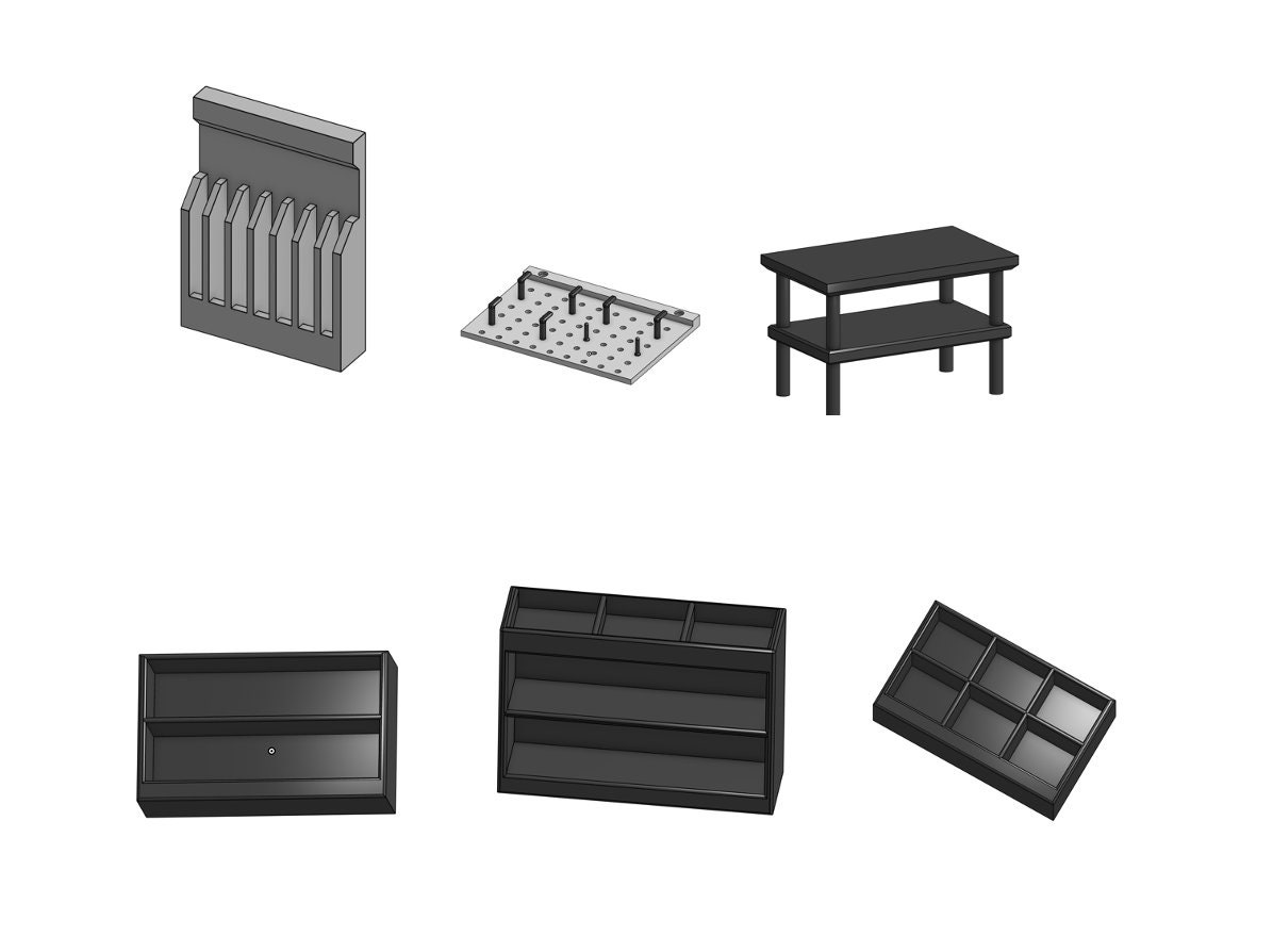1:12 Scale Walk-in Armory Accessory Set for '83 HQ STL Files - Etsy