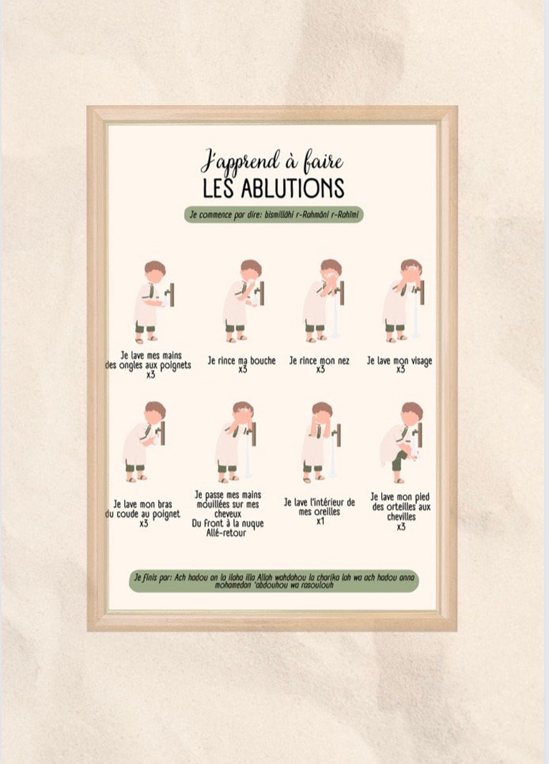 Design Poster I Learn to Do Ablutions Islam - Etsy