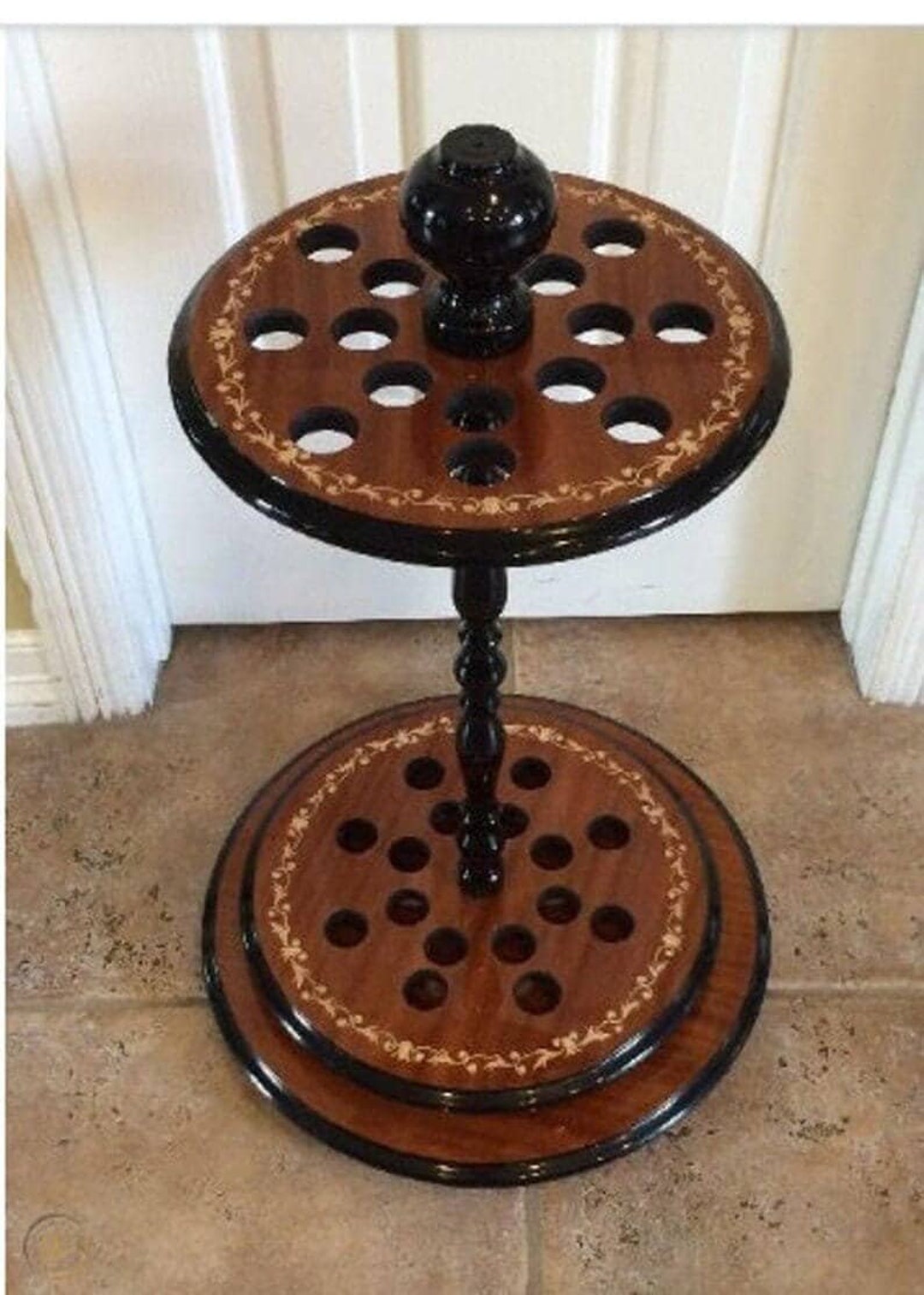 Teakwood Walking Cane Stand Handcrafted Golf Clubs Display Stand Wooden ...