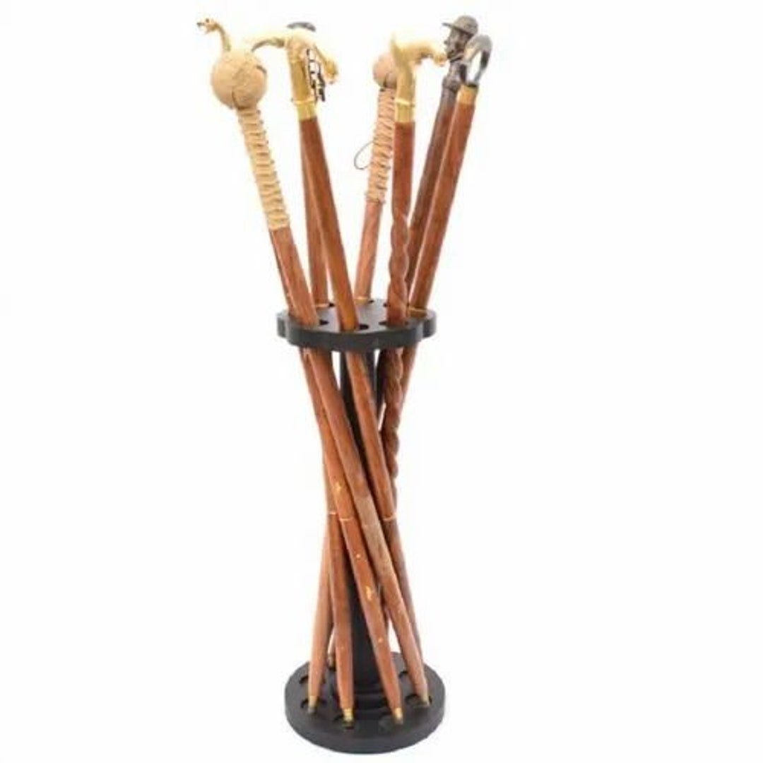 Walking Stick Stand Wooden Sticks Cane Stand Stand for Walking Sticks ...