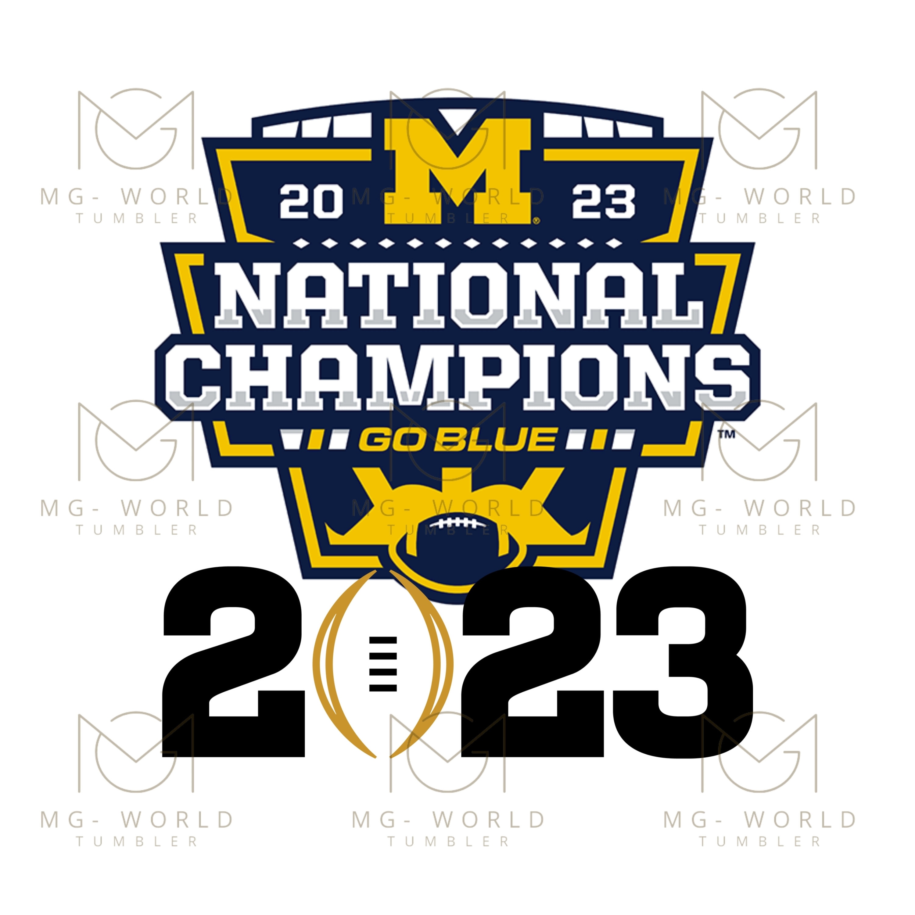 National Champions 2023 Michigan Football PNG - Michigan Wolverines ...