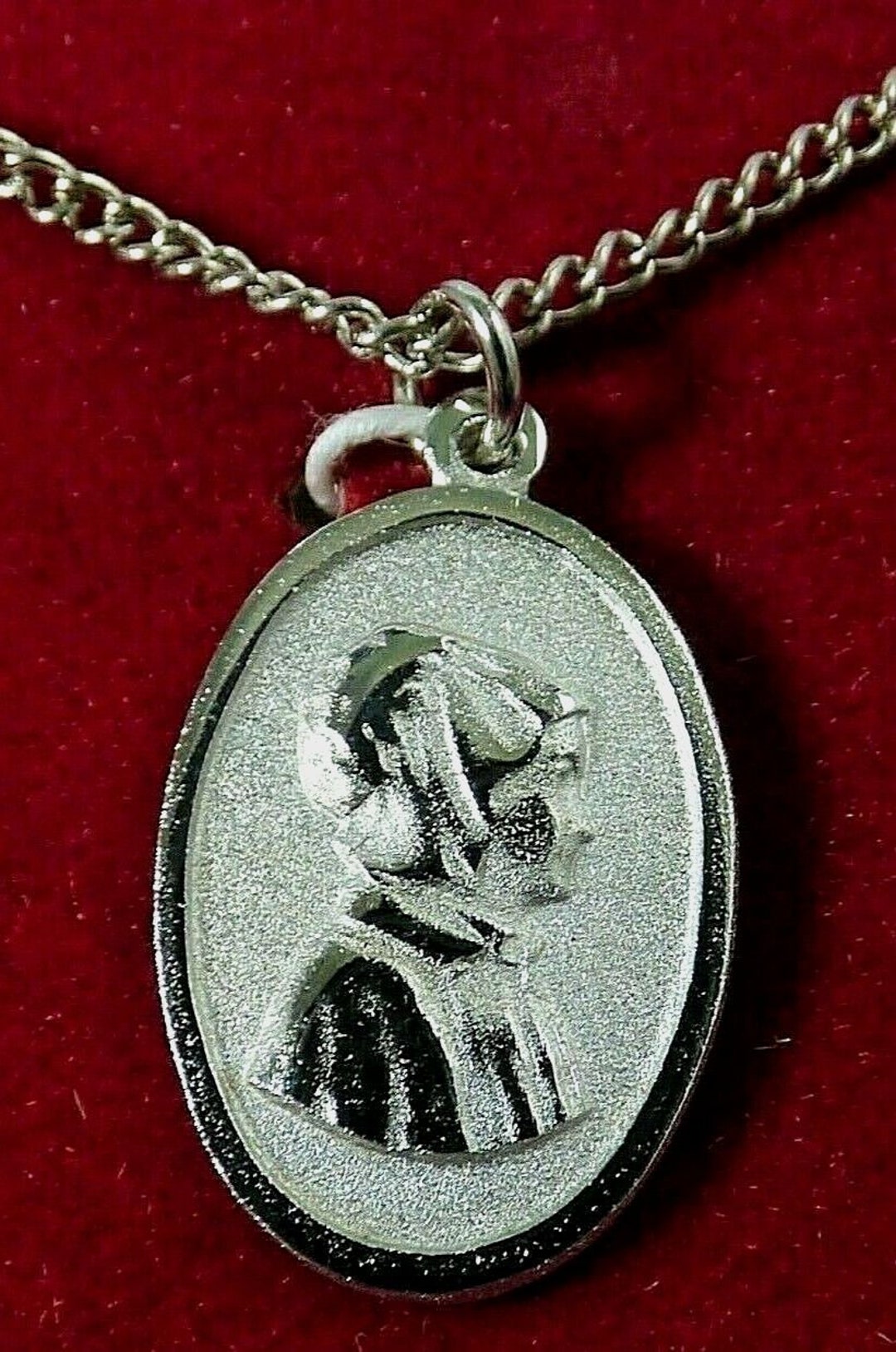 Saint Elizabeth Ann Seton Catholic Pendant Chain Necklace Rhodium ...
