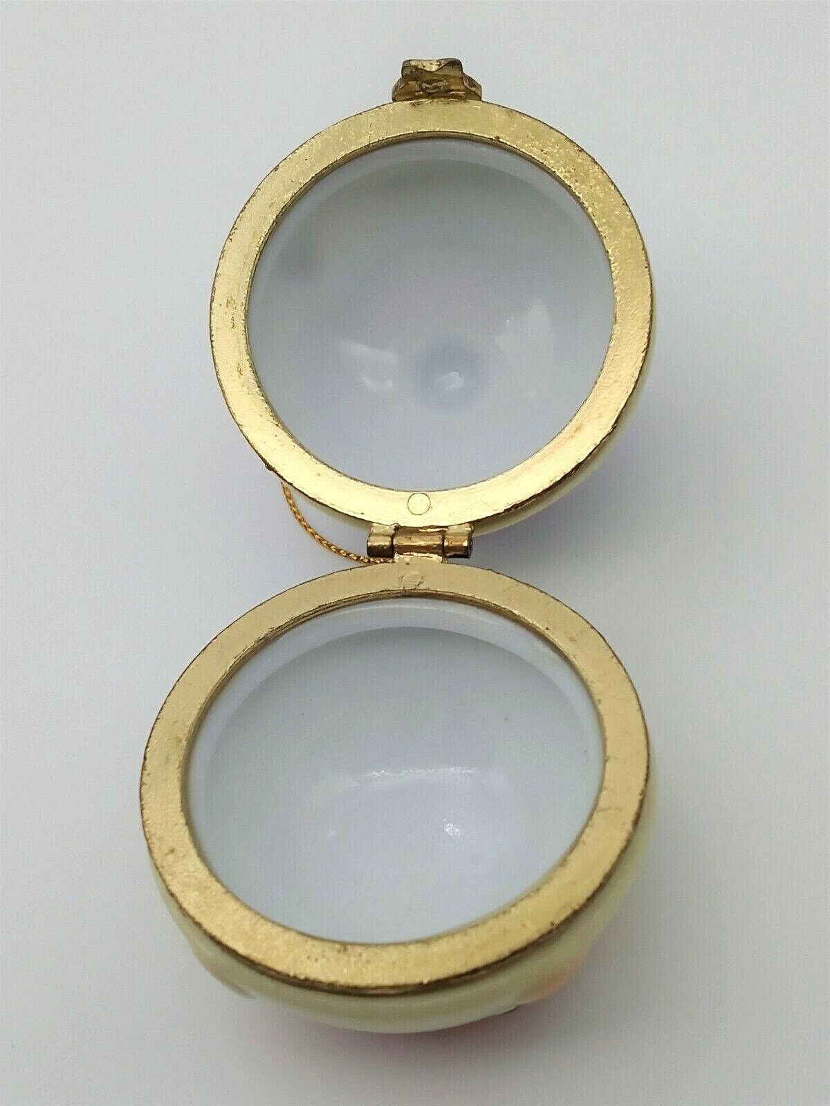 Snowman Head Round Trinket Box Ornament Ceramic Gold Tone - Etsy