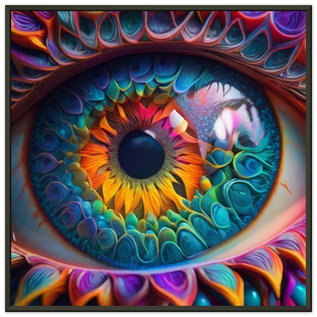 Psychedelic Human Eye Waves of the Pupil Premium Matte Metal - Etsy