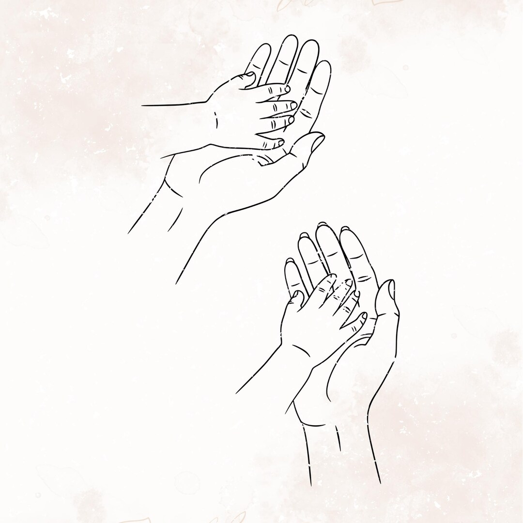 Plotterdatei Hand Auf Hand, Baby, Mutterhand, Vaterhand, SVG, Pdf, Png ...