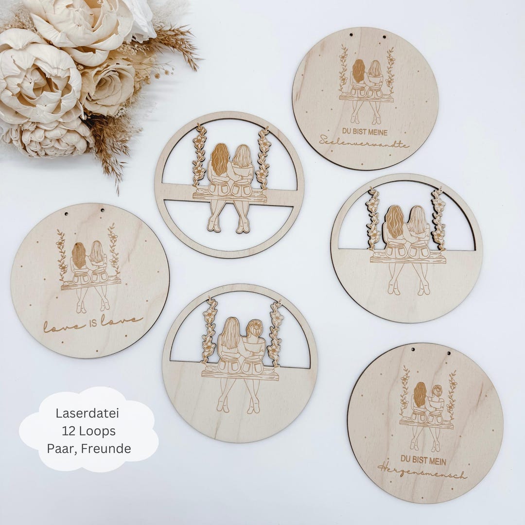 Laser File 12 Loops, Best Friends, Arm in Arm, No. 1/3, Valentine's Day ...