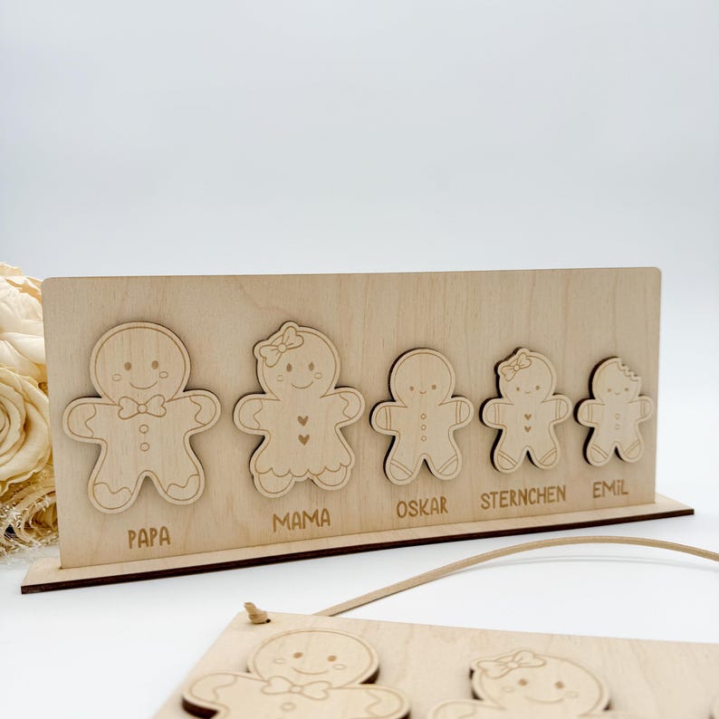 SVG Gingerbread Family Christmas Stand, for Hanging, Laser File ...