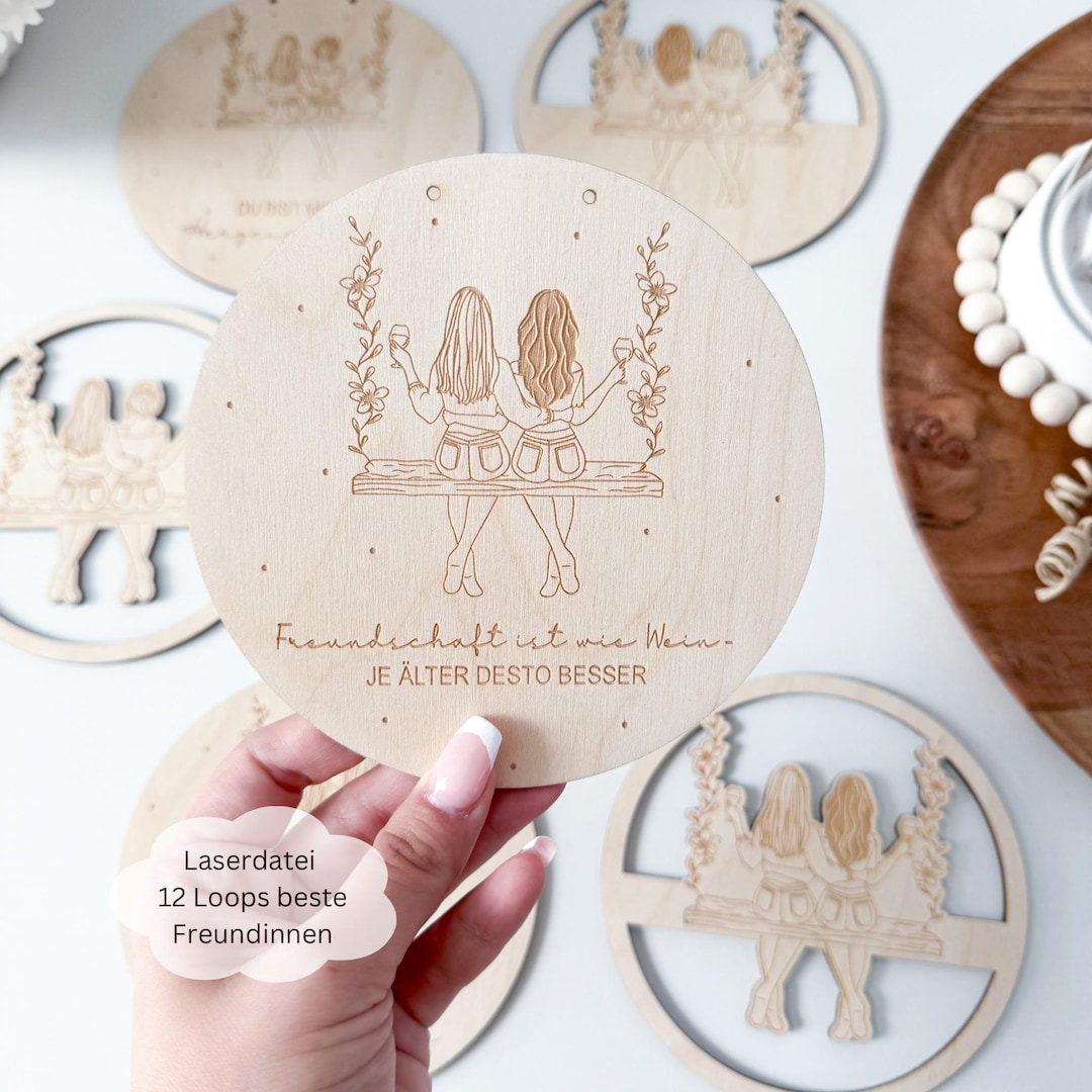 Laser File 12 Loops, Best Friends, Wine Glass 1/3 Files, Valentine's ...