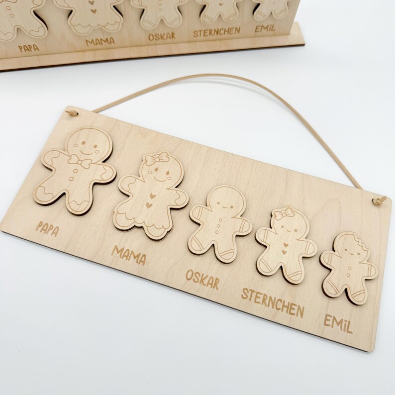 SVG Gingerbread Family Christmas Stand, for Hanging, Laser File ...