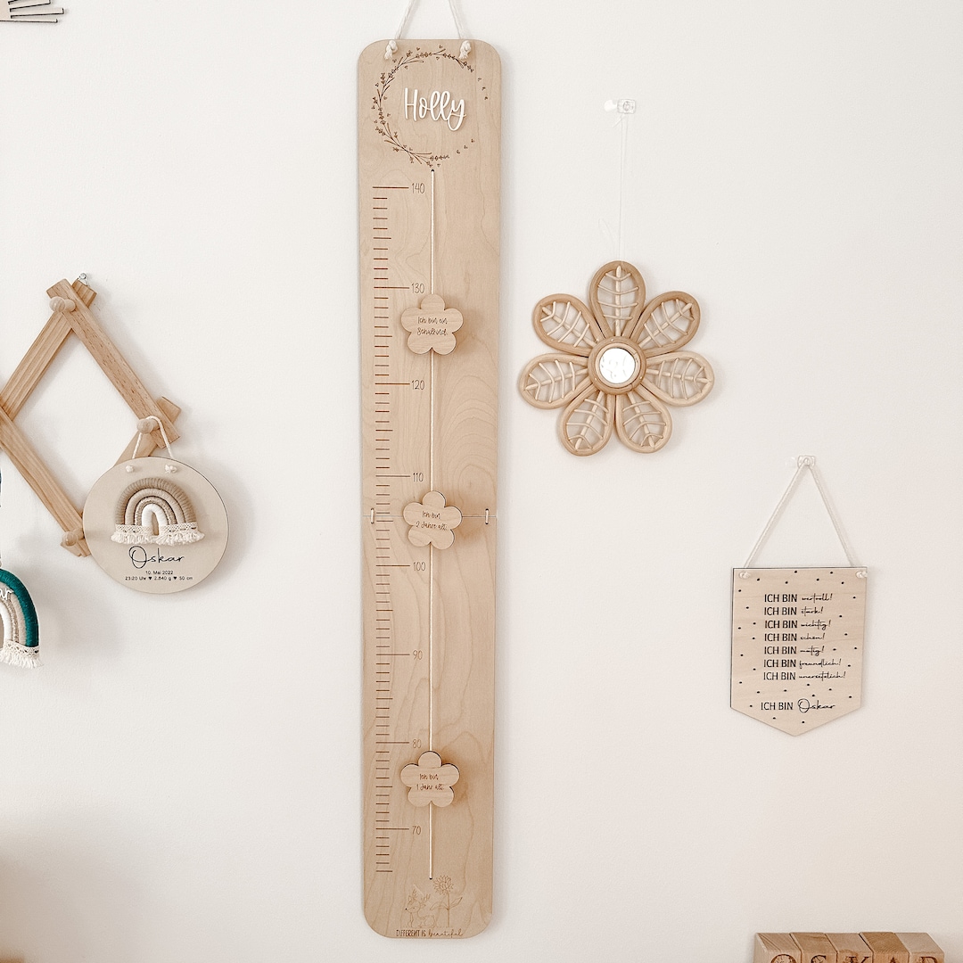 Personalized Height Chart Flowers Flower Height Chart - Etsy