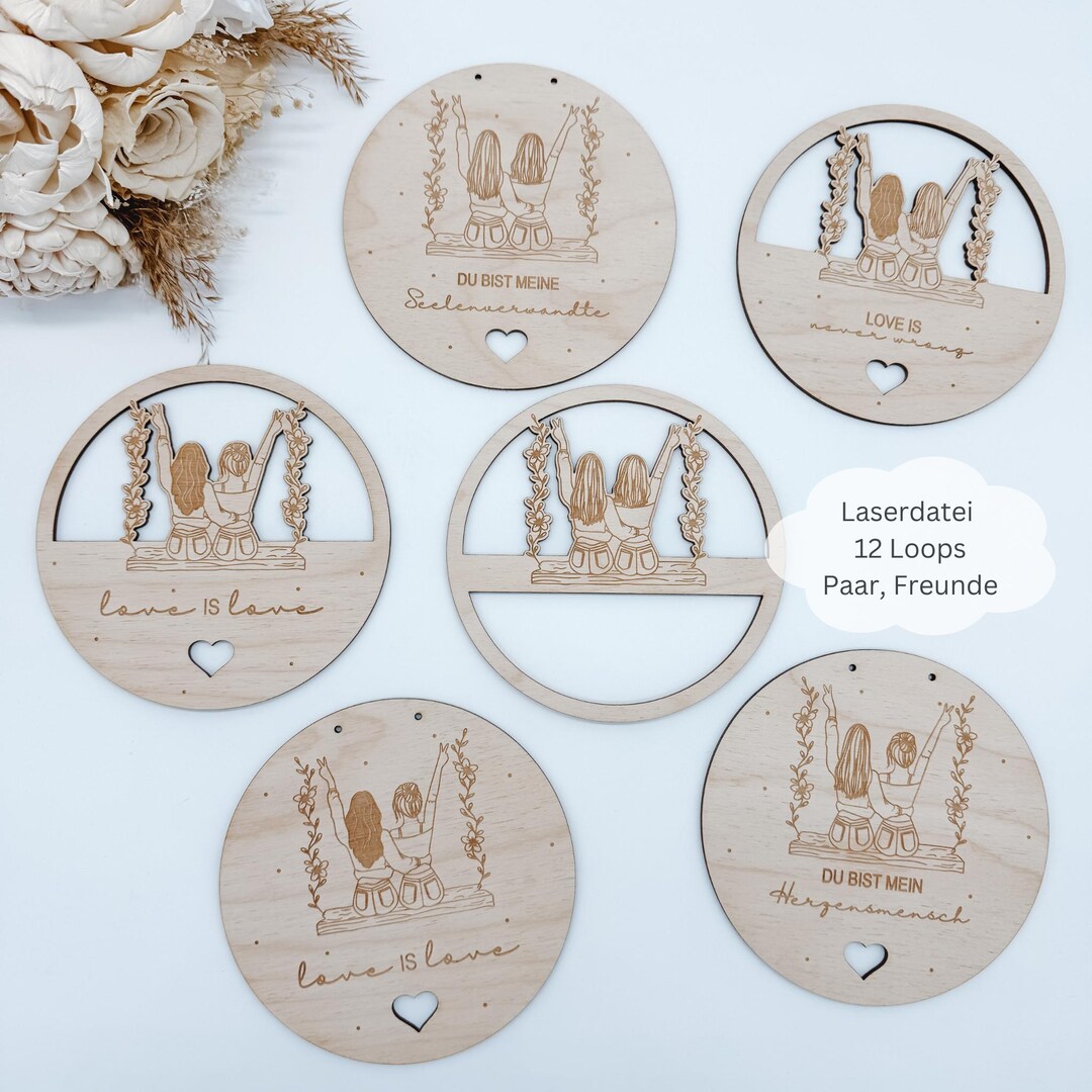 Laser File 12 Loops, Best Friends, Peace, No. 2/3, Valentine's Day ...