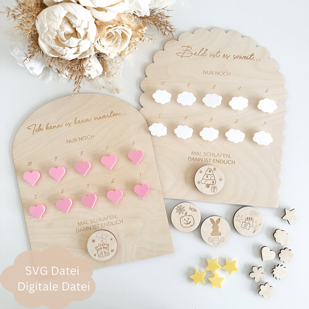 SVG Lasercut File Including Commercial License Countdown Board ...