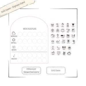 SVG Lasercut File Including Commercial License Daily Schedule ...