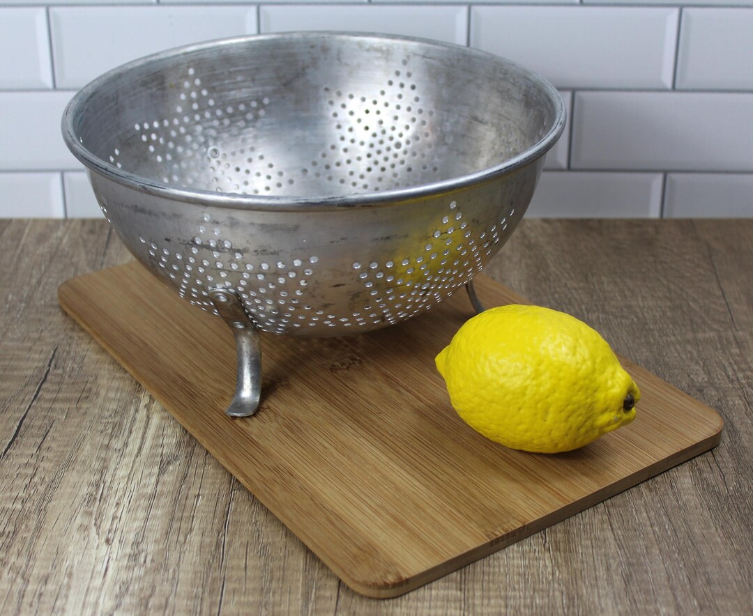 Vintage Aluminum Seven Star Holes Colander Strainer 9" Three Feet - Etsy