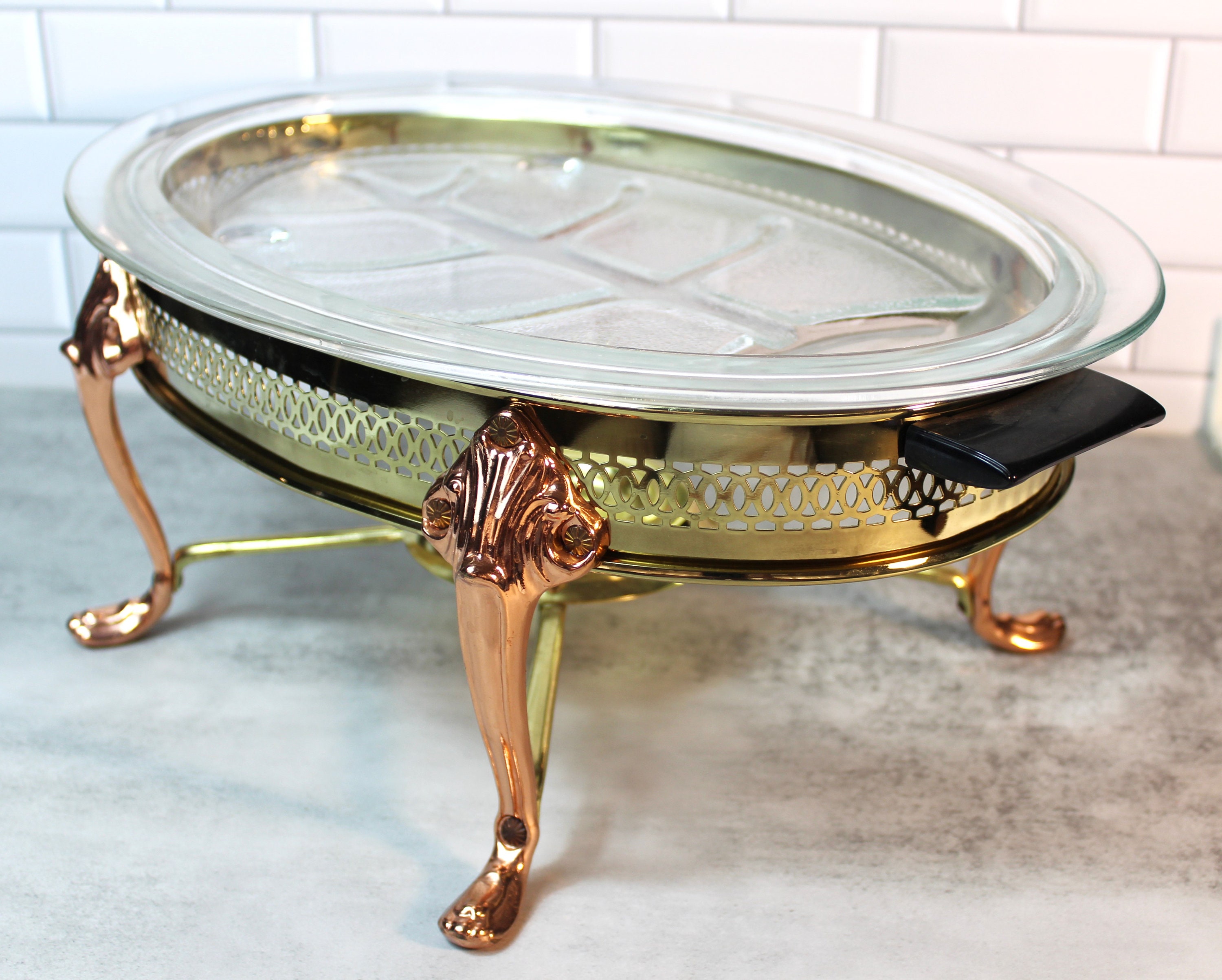 Vintage Princess House Warming Heating Stand With Glasbake Well-n-tree ...