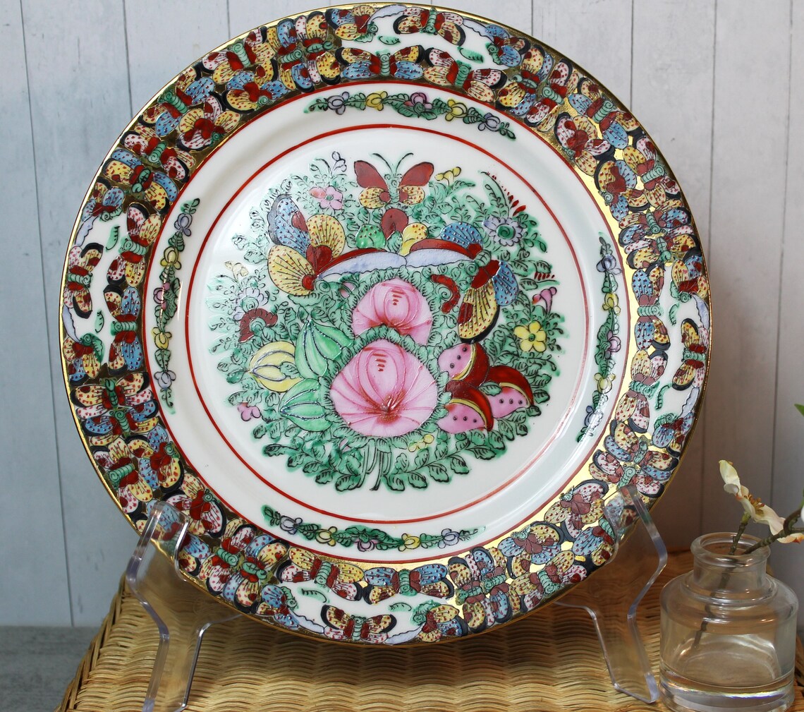 Vintage Thousand Butterflies Plate Singapore Chartsworth PTE Ltd ...