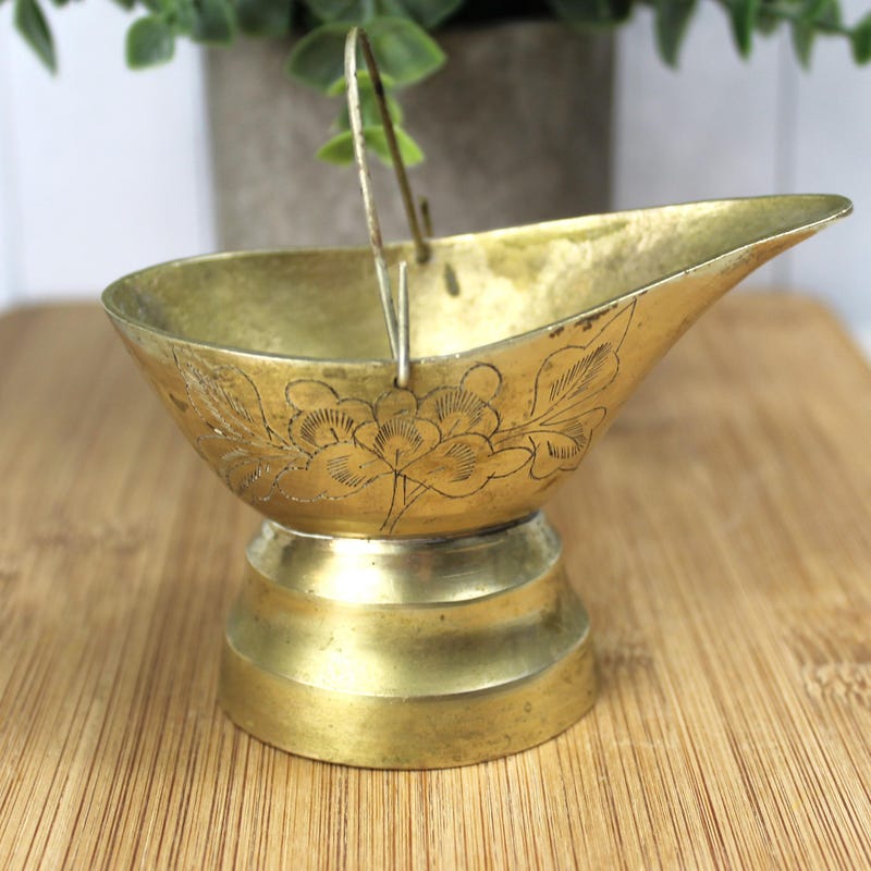 Brass Coal Scuttle Vintage - Etsy