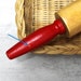 Vintage Wooden Rolling Pin Red Handles - Etsy