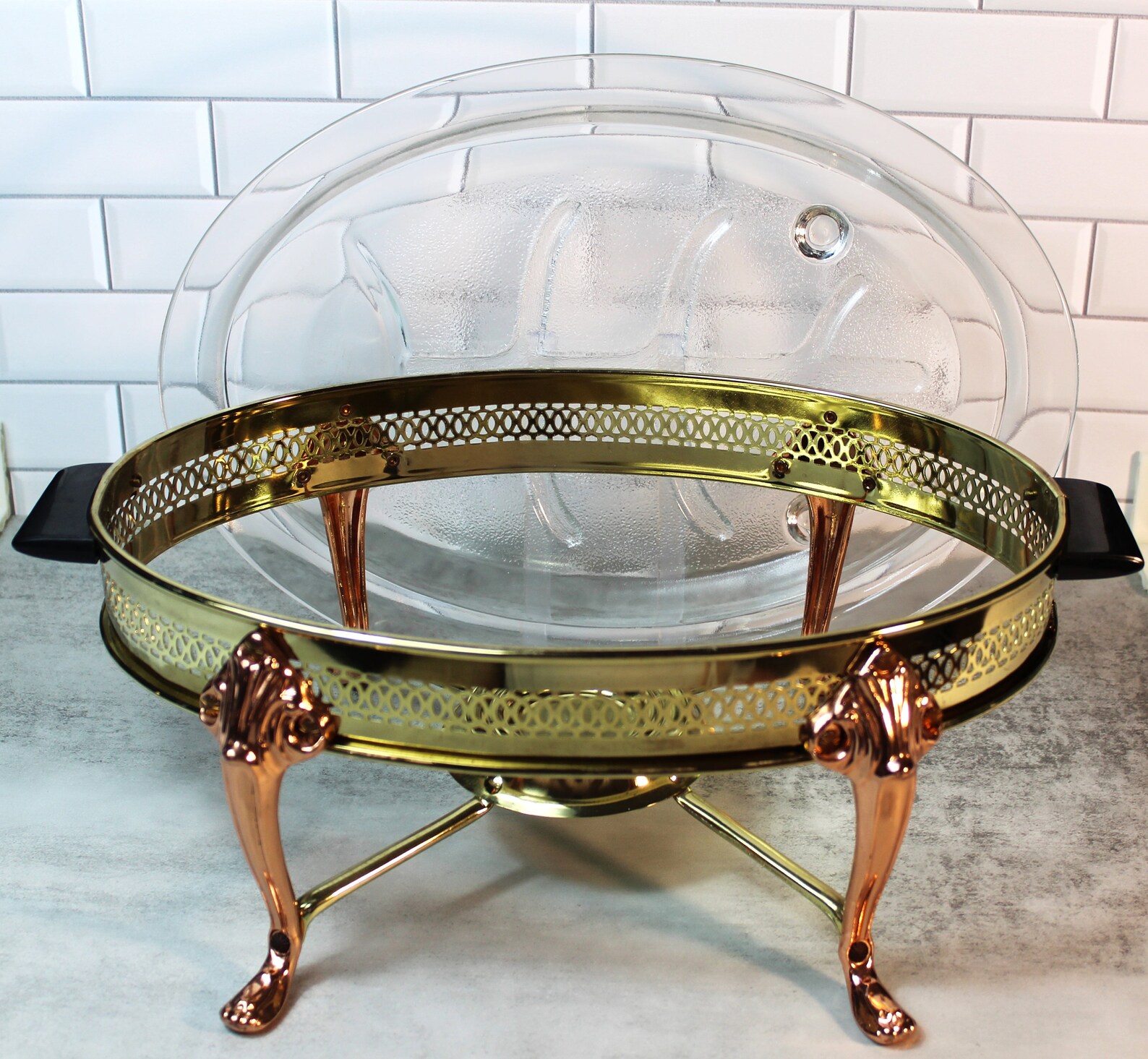 Vintage Princess House Warming Heating Stand With Glasbake Well-n-tree ...