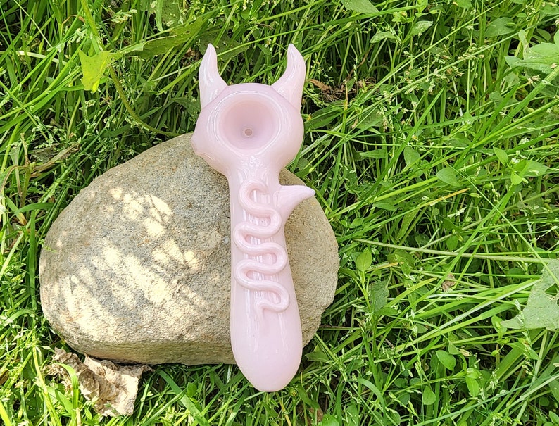 Valentine's Day Couples Pipe Black Devil Glass Pipe Unique Handmade ...