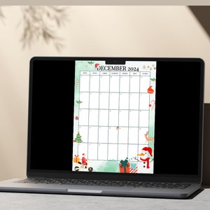 Editable December 2024 Calendar, Fillable, Printable, Merry Christmas ...