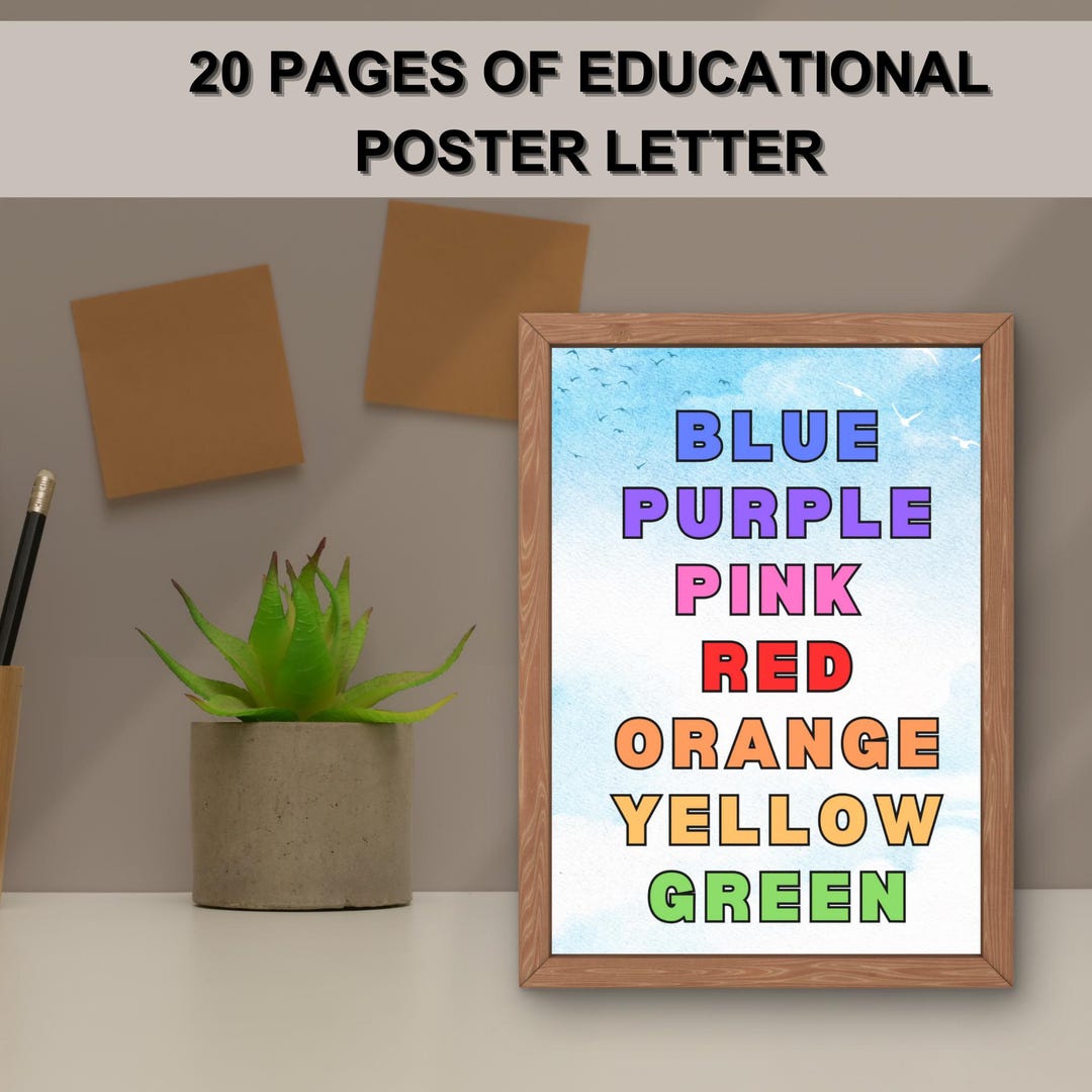 Education Poster Set, Colorful Learning Art Prints, Homeschool ...