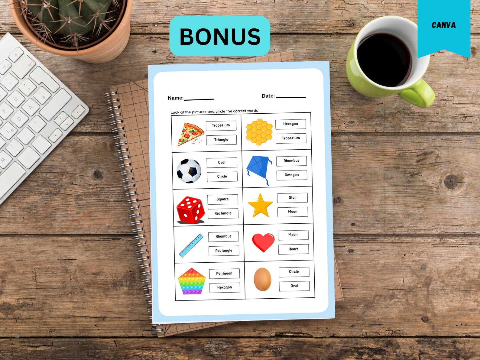 Printable Preschool Shape Tracing Worksheets – Basic Shapes for ...