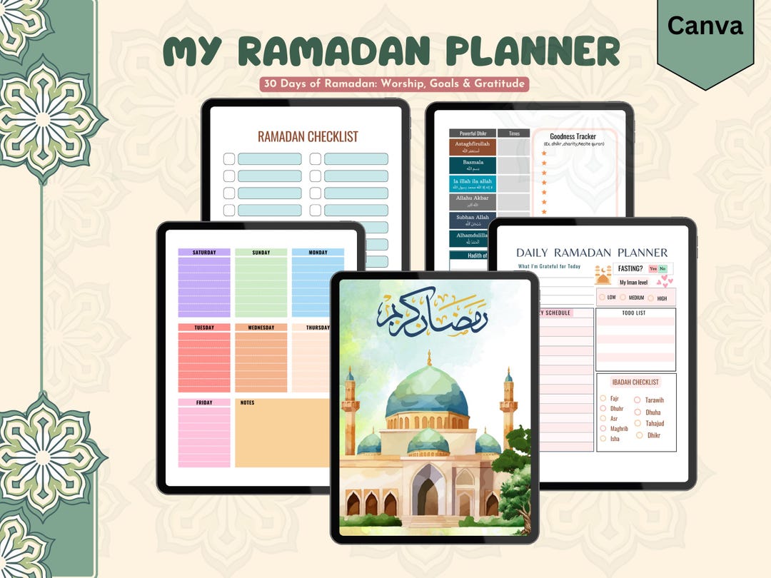 Editable Ramadan Planner, Islamic Activity Book, Daily Muslim Planner ...