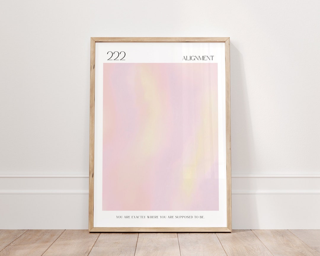 222 Angel Number Poster, 222 Poster, Aura Poster, Angel Aura, Destiny ...