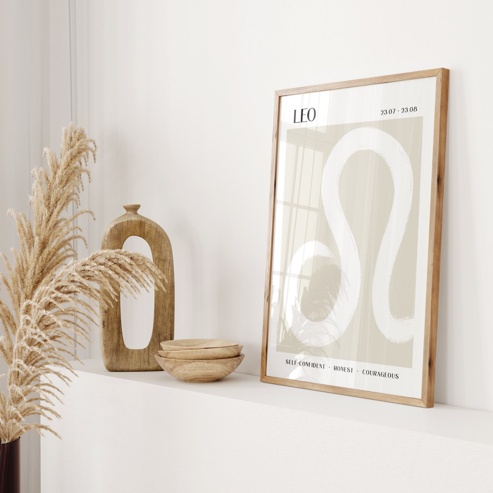 Leo Zodiac Sign Print, Leo Gift, Leo Birthday Gift, Zodiac Sign Gifts ...