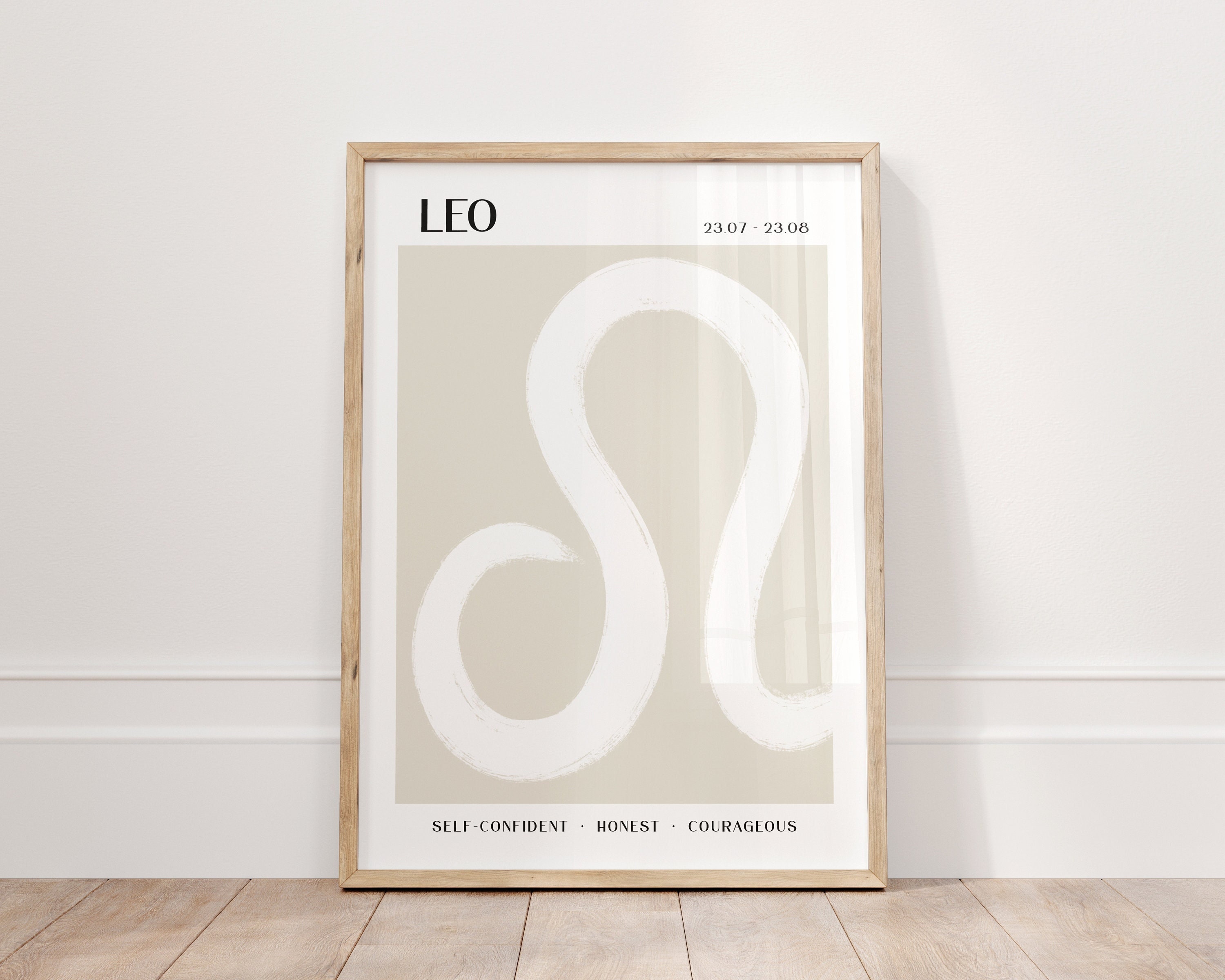 Leo Zodiac Sign Print, Leo Gift, Leo Birthday Gift, Zodiac Sign Gifts ...