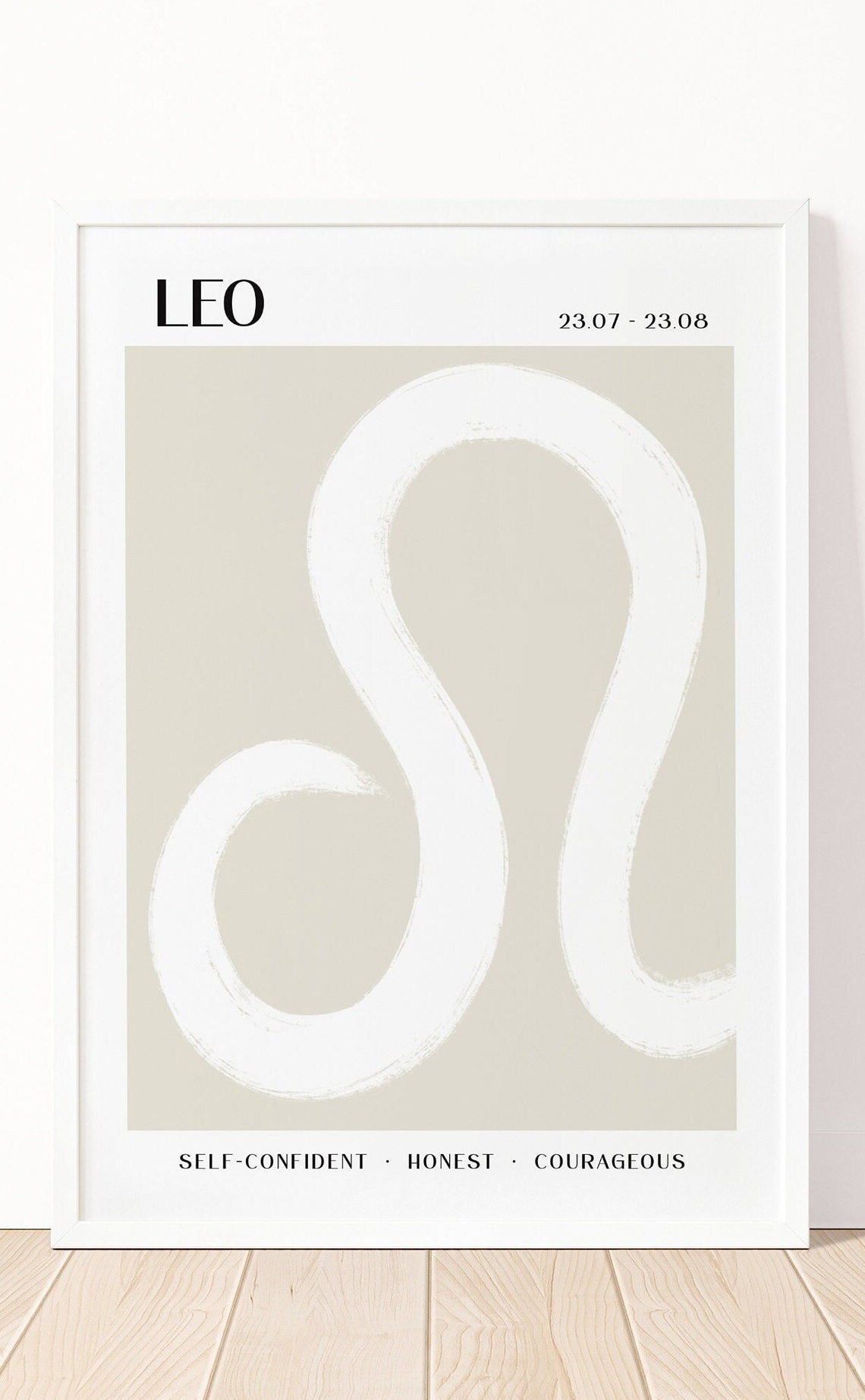 Leo Zodiac Sign Print, Leo Gift, Leo Birthday Gift, Zodiac Sign Gifts ...