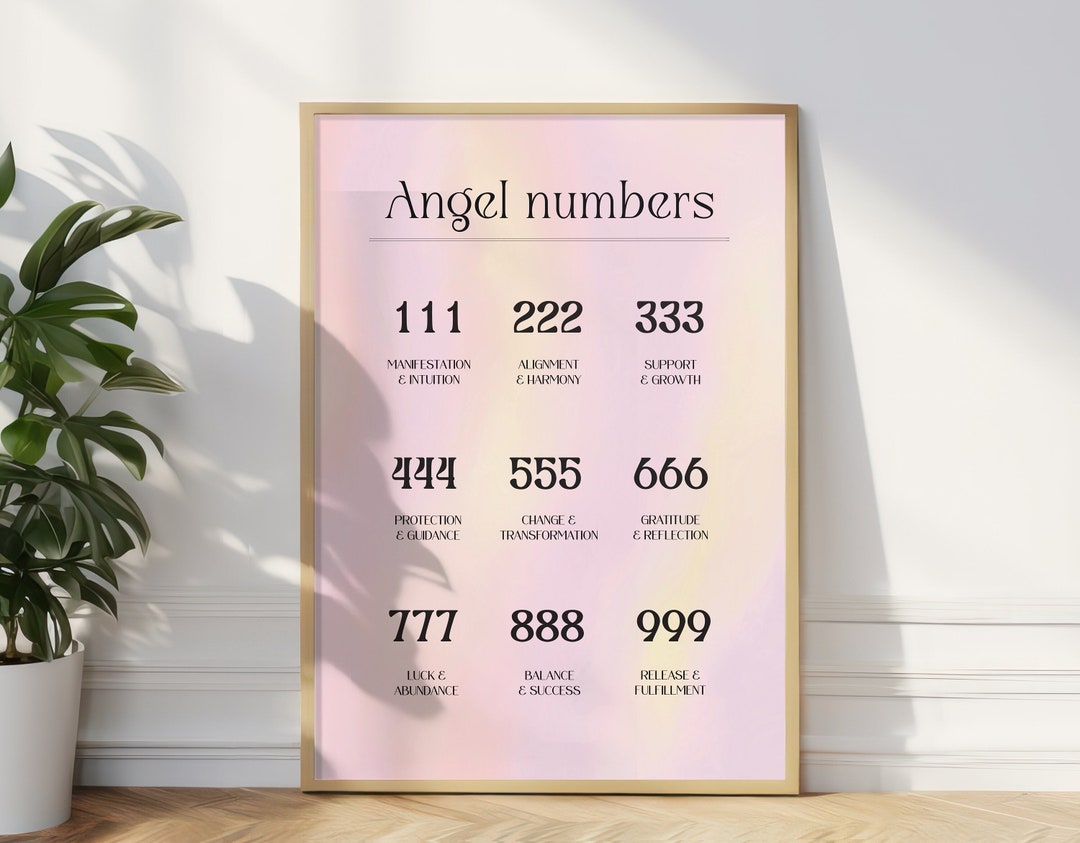 Angel Number Poster, Gradient Aura Poster, Angel Aura, Angel Number ...