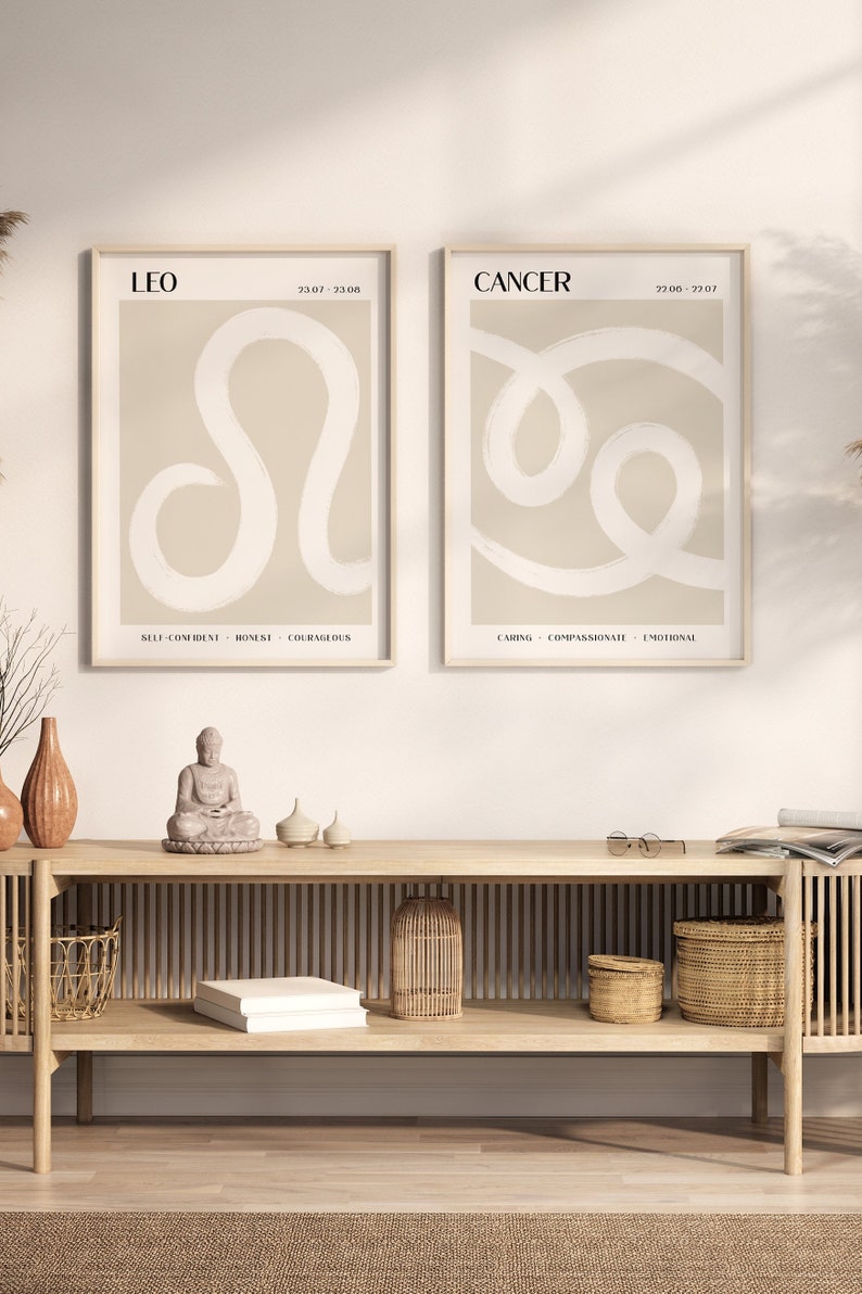 Leo Zodiac Sign Print, Leo Gift, Leo Birthday Gift, Zodiac Sign Gifts ...