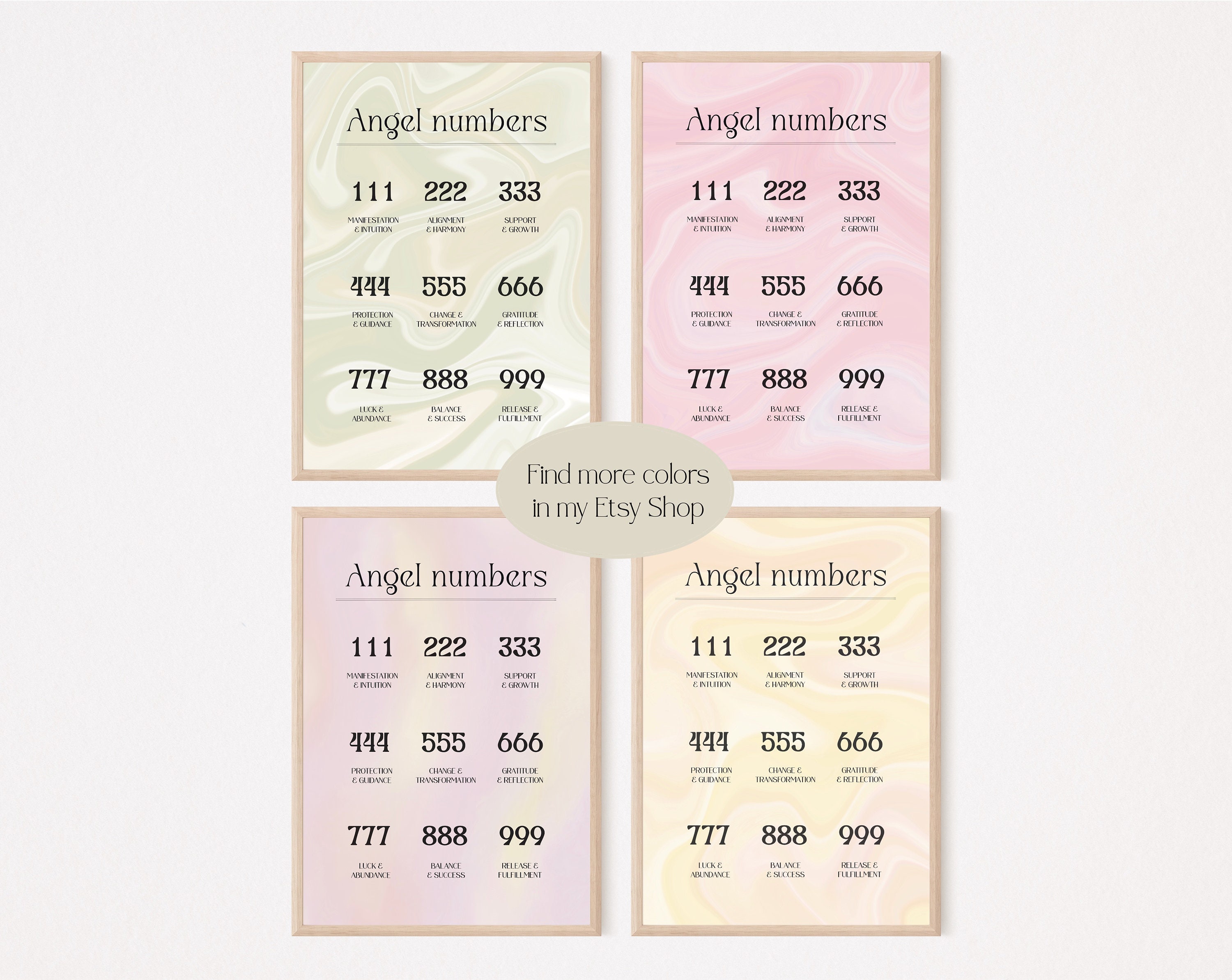 Angel Number Poster, Trendy Minimalist Wall Art, Angel Number Wall Art ...
