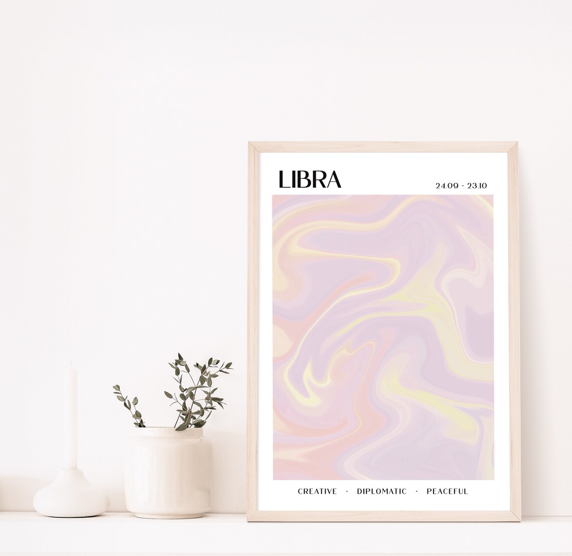 Libra Poster, Aura Poster, Libra Gifts, Libra Wall Decor, Libra ...