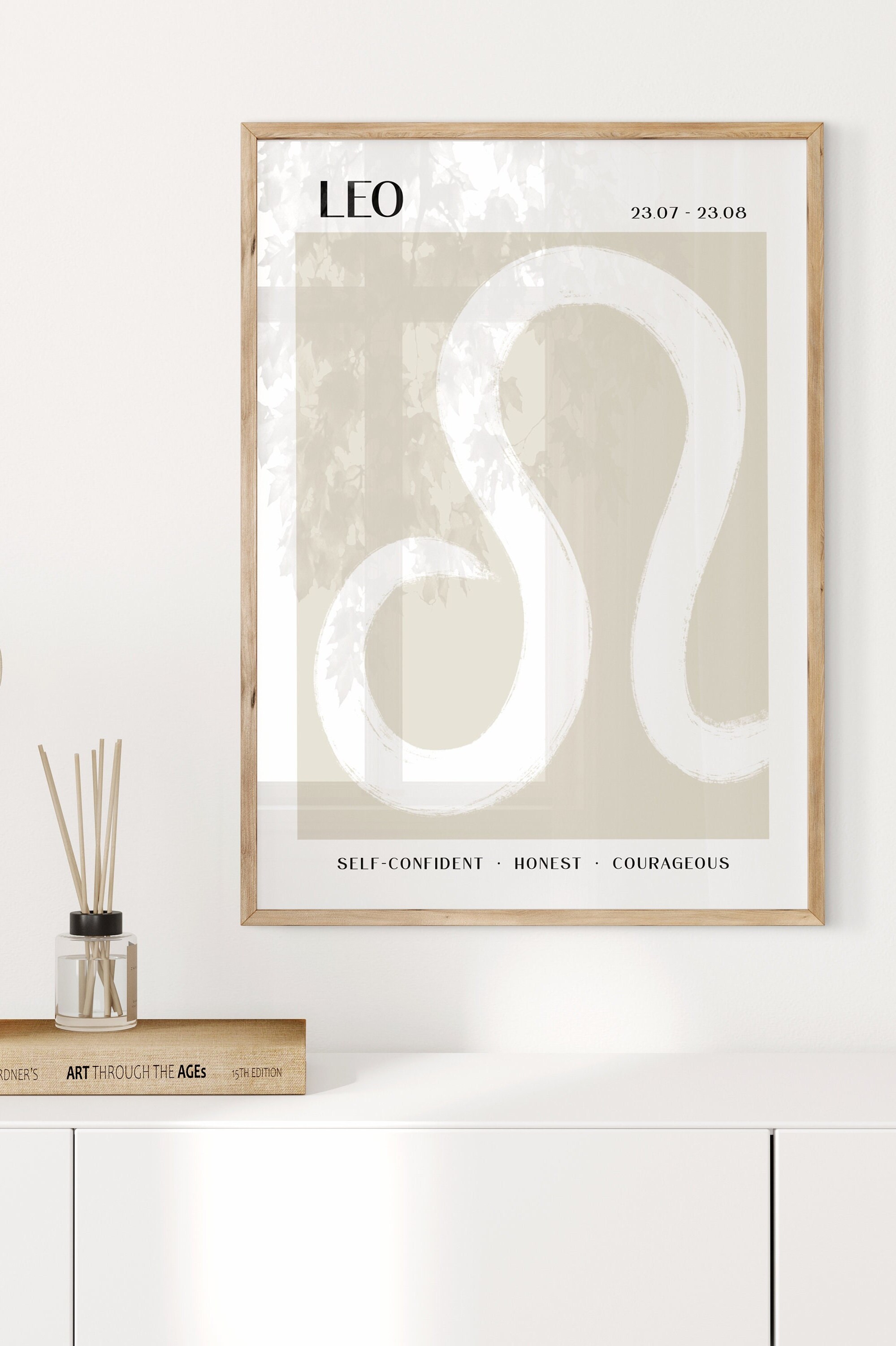 Leo Zodiac Sign Print, Leo Gift, Leo Birthday Gift, Zodiac Sign Gifts ...