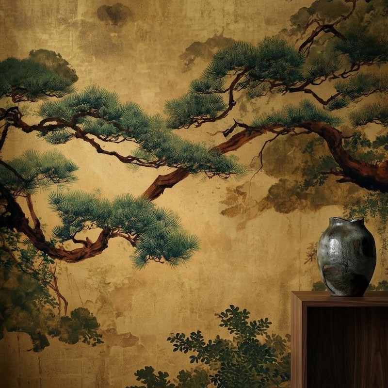 Japanese Gold Wallpaper - Etsy UK