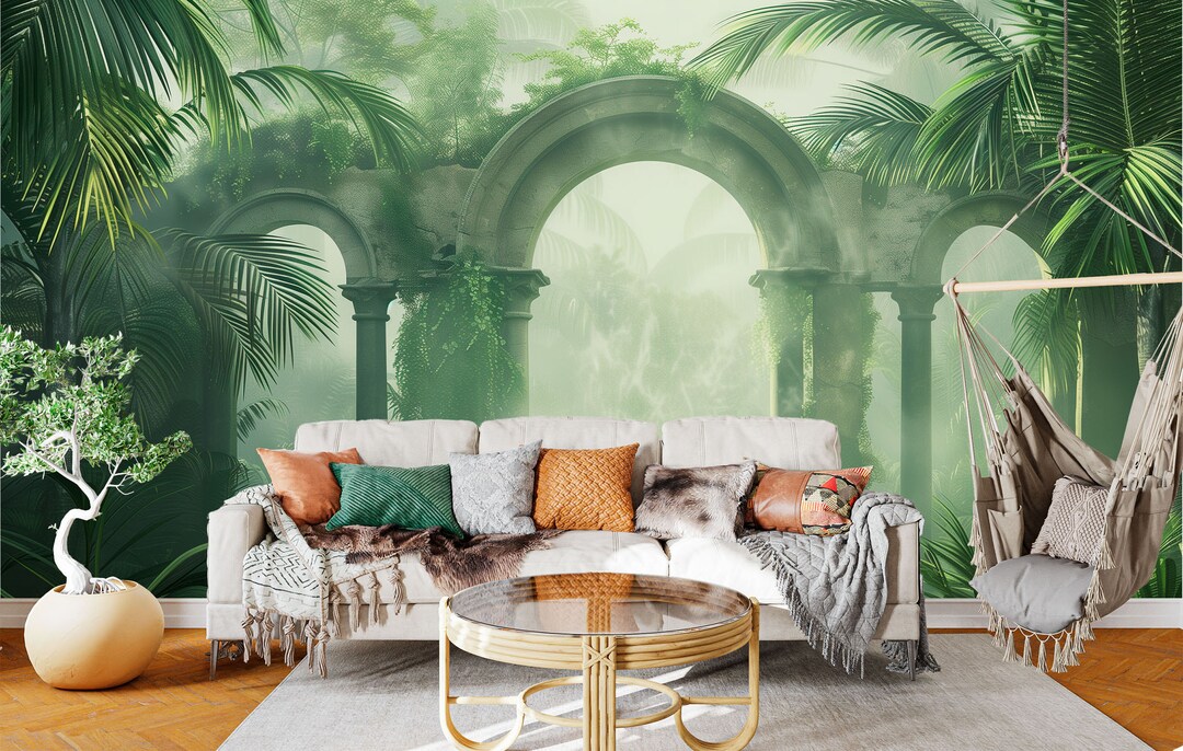 Ancient Roman Gothic Arches Peel and Stick Wallpaper, Non-woven Option ...