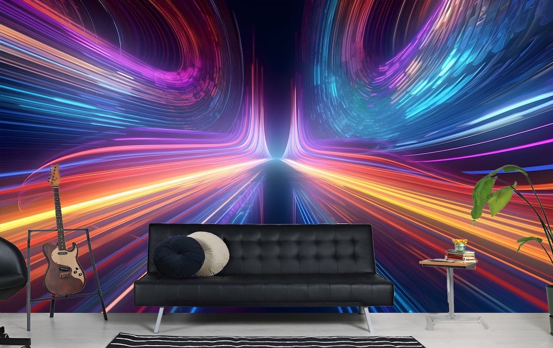 Vibrant Color Spectrum Wallpaper, Colorful Abstract Wallpaper, Gym ...