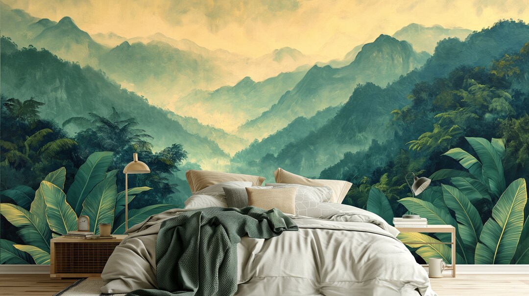 Palm Tree Peel and Stick Wallpaper for Living Room - Etsy