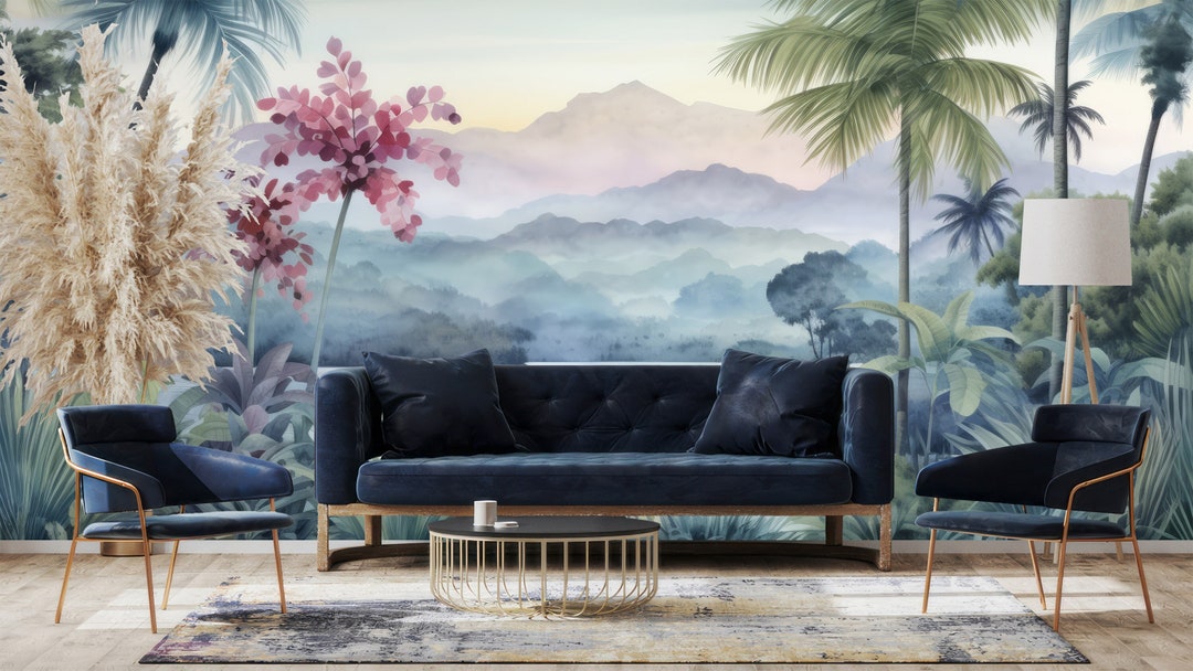 Tropical Jungle Wallpaper Mural Lush Rainforest Scene for Adventurous ...