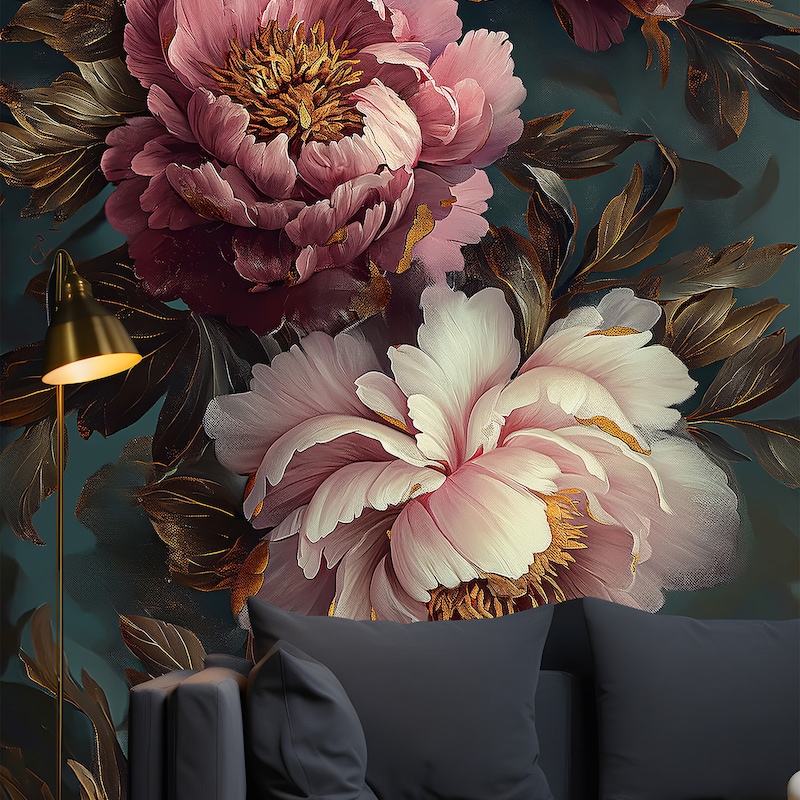 Large Floral Wallpaper - Etsy