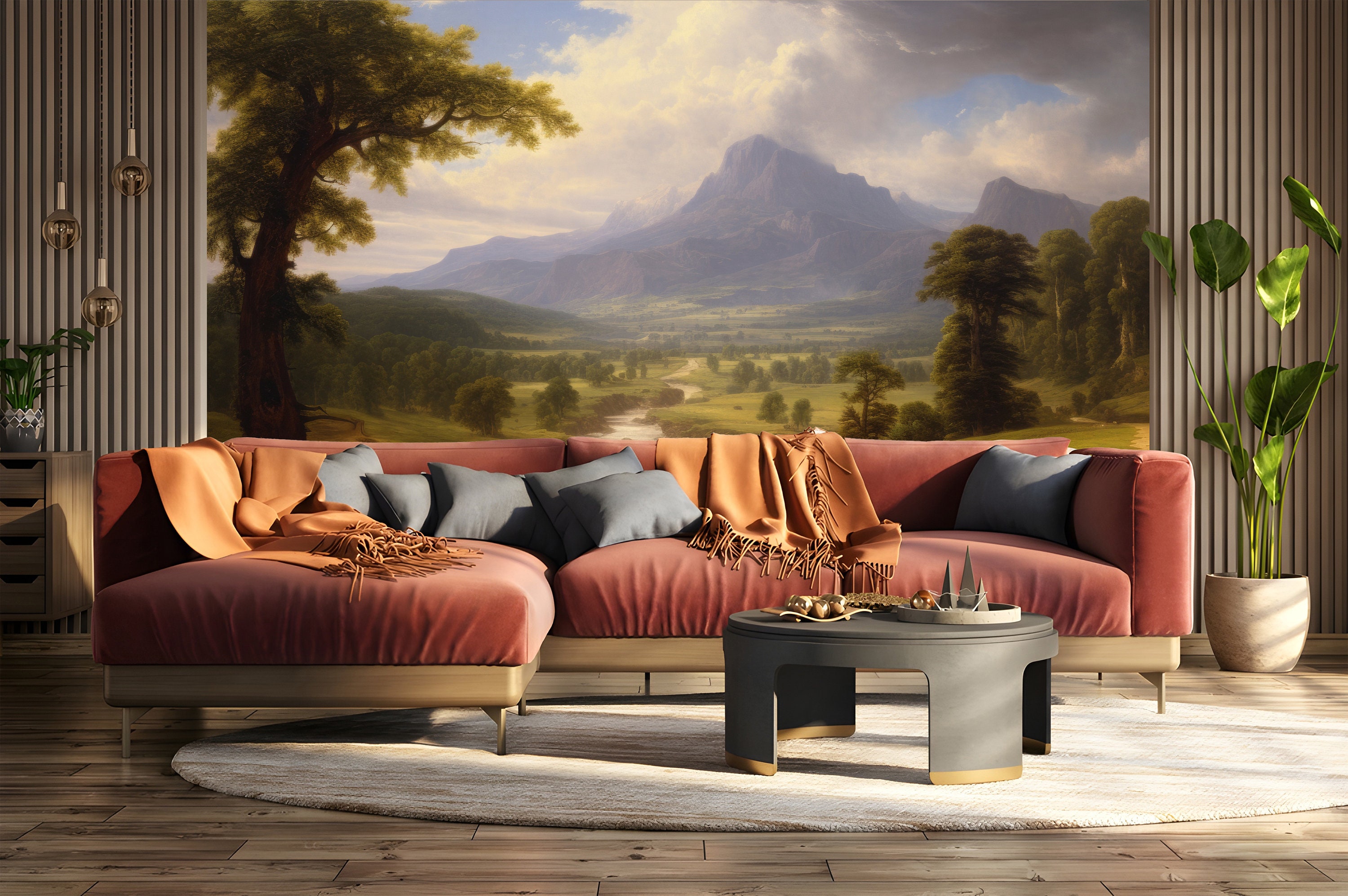 Scenic Wallpaper Mural, Landscape Wallpaper Peel and Stick, Scenic Wall ...