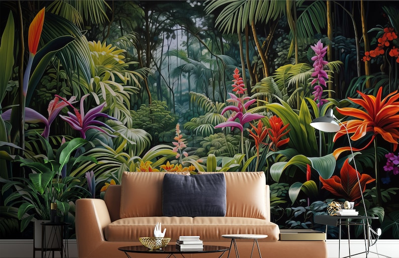 Tropical Forest Wallpaper Peel and Stick Landscape Wallpaper Removable ...