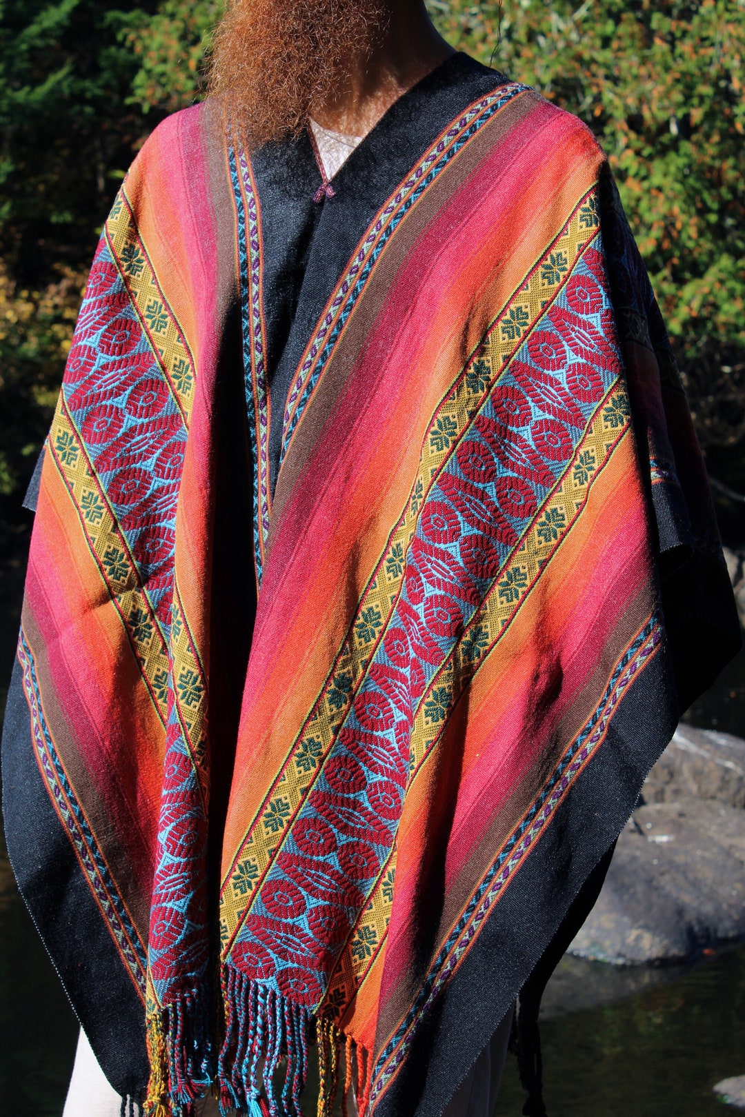 Peruvian Poncho - Hand-woven, Alpaca Wool - Inti - Etsy
