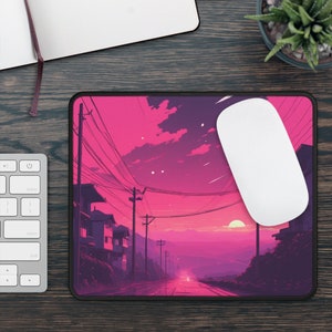 Lofi Mouse Pad, Anime Night City Mousepad, Anime Mouse Pad, Gaming ...